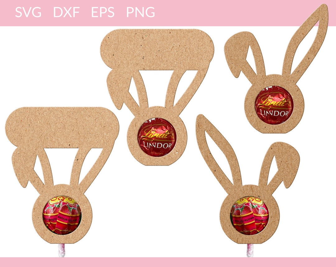 Bunny Lollipop Holder Svg, Rabbit Chocolate Holder Svg, Easter Candy ...