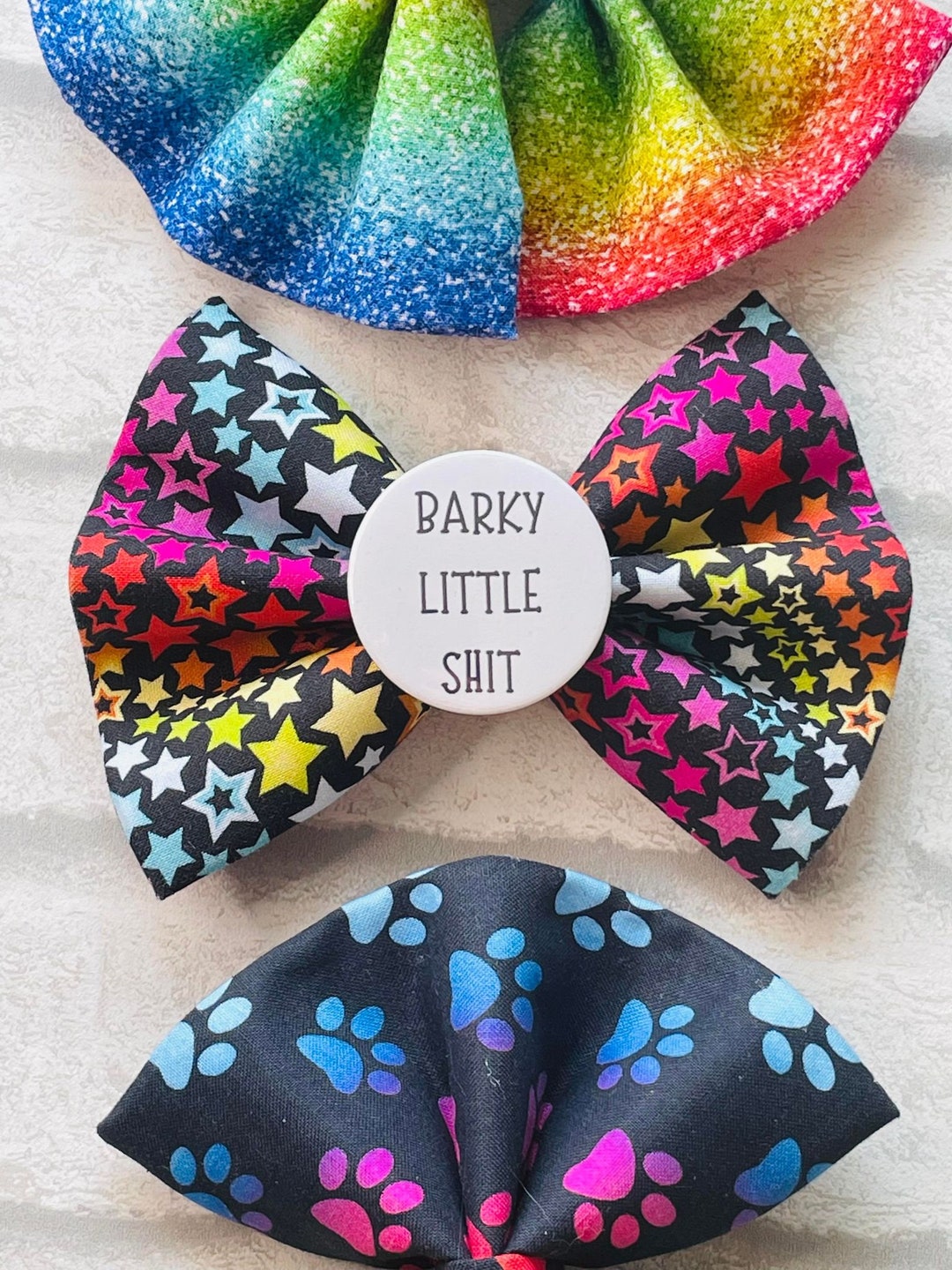 Barky Little Shit Bow Tie - Barky Pet Bow - Pet Bow Tie - Dog Bow Tie ...