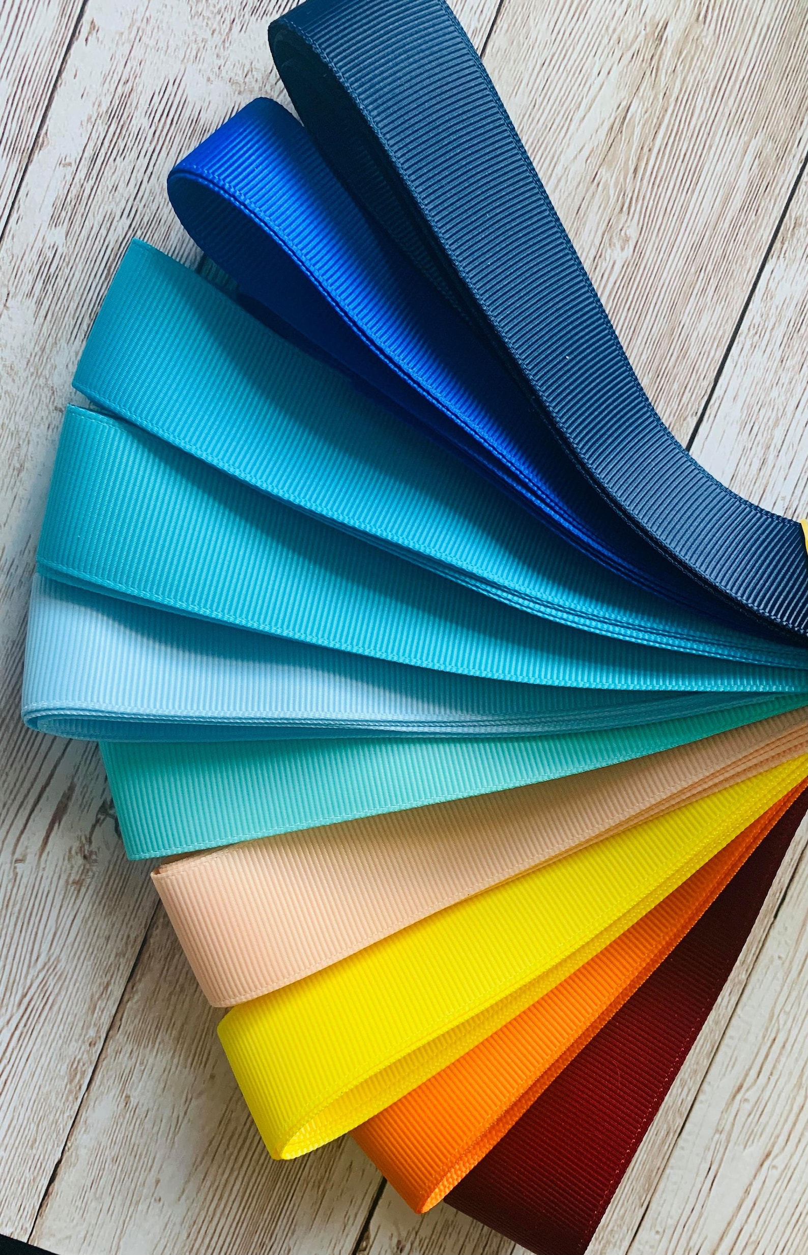 Beautiful Blue Hair Bows / Blue Hair Band/ Grosgrain Ribbon - Etsy