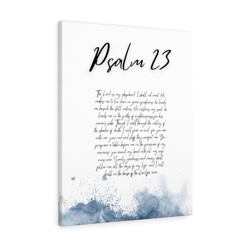 Psalm 23 Christian Wall Decor Bible Verse Canvas - Etsy