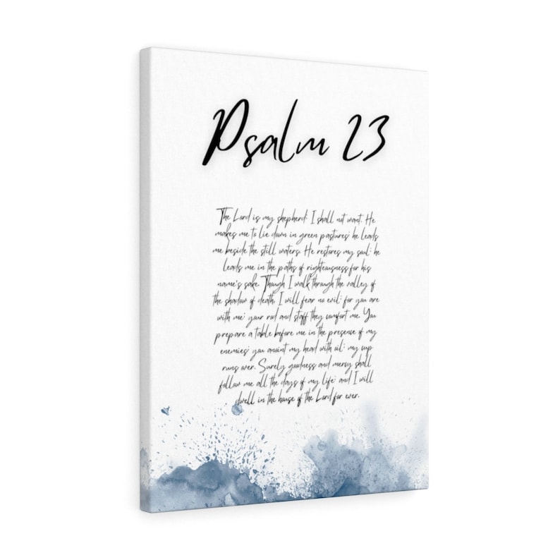Psalm 23 Christian Wall Decor Bible Verse Canvas - Etsy