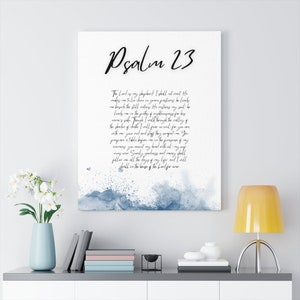 Psalm 23 Christian Wall Decor Bible Verse Canvas - Etsy