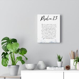 Psalm 23 Christian Wall Decor Bible Verse Canvas - Etsy