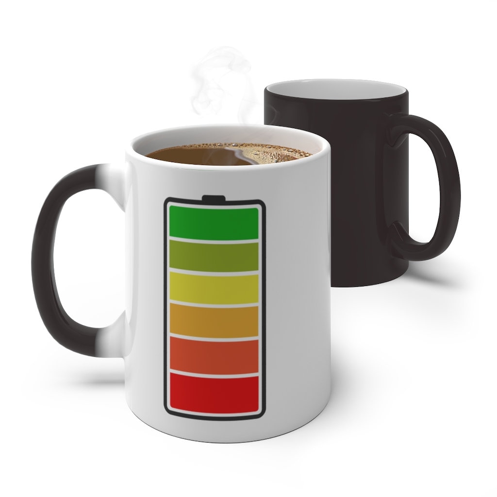 Battery Charge Status Color Changing Coffee Mug - Etsy