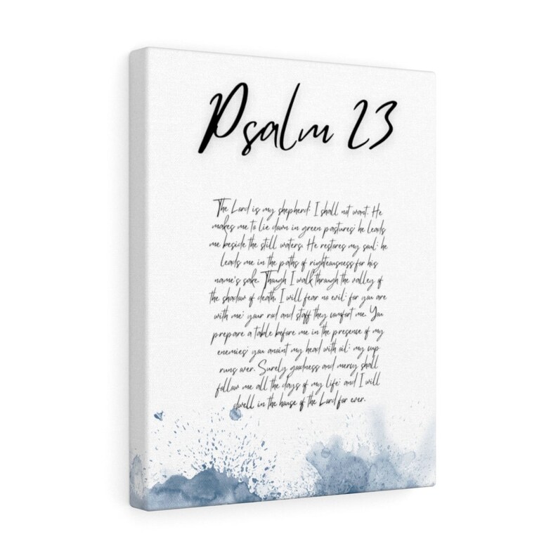 Psalm 23 Christian Wall Decor Bible Verse Canvas - Etsy