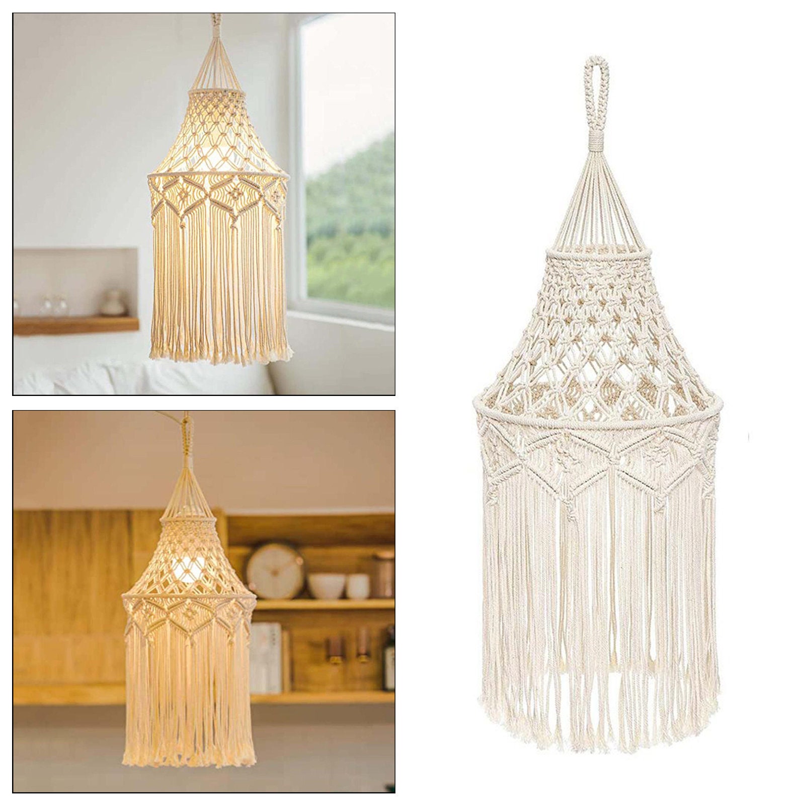 Boho Woven Tapestry Lampshade Beige Macrame Lamp Cover - Etsy