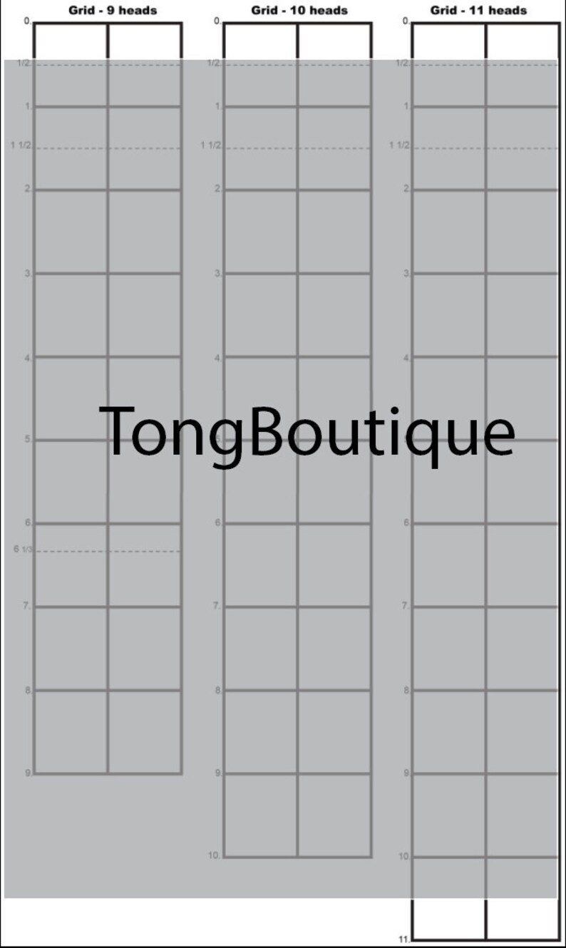 Female Flat Templates91011 Head Grid | Etsy