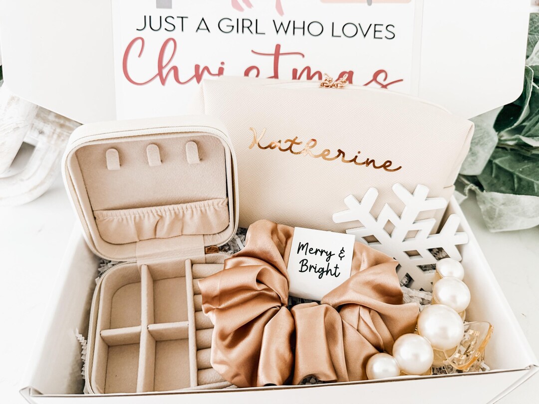 Elegant Christmas Gift Box, Personalized Christmas Gift Box for Her ...