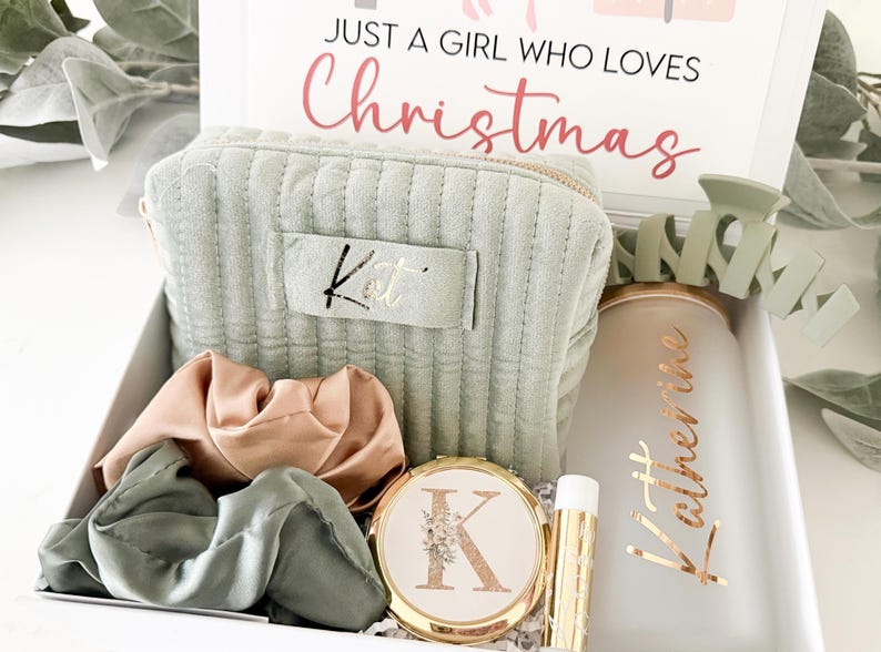 Elegant Christmas Gift Box, Personalized Christmas Gift Box for Her ...