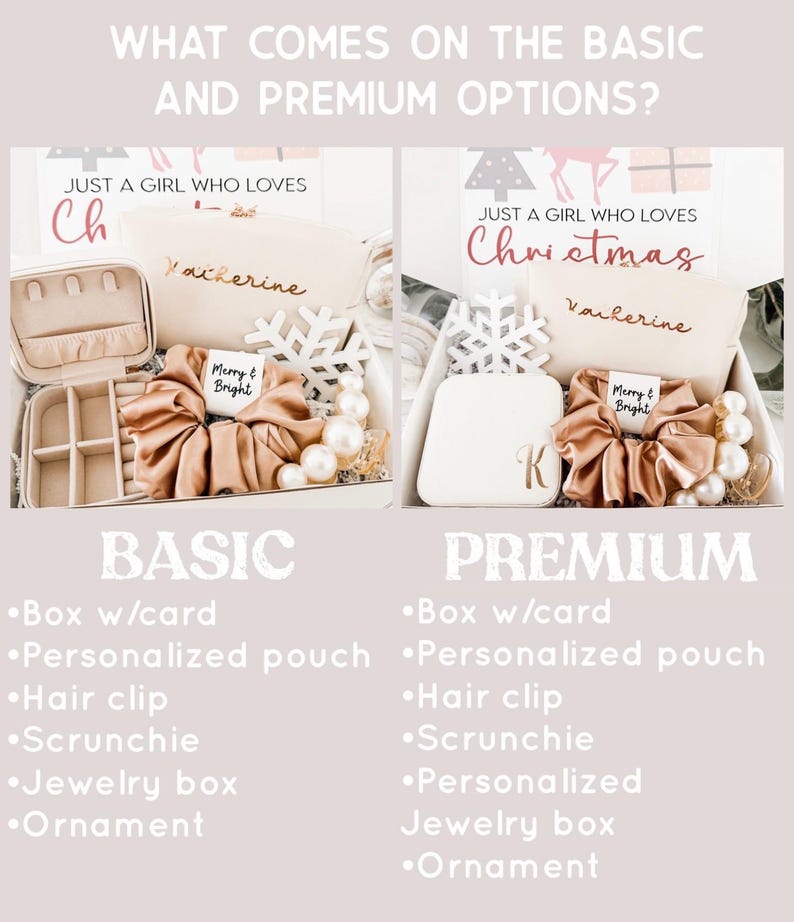 Elegant Christmas Gift Box, Personalized Christmas Gift Box for Her ...