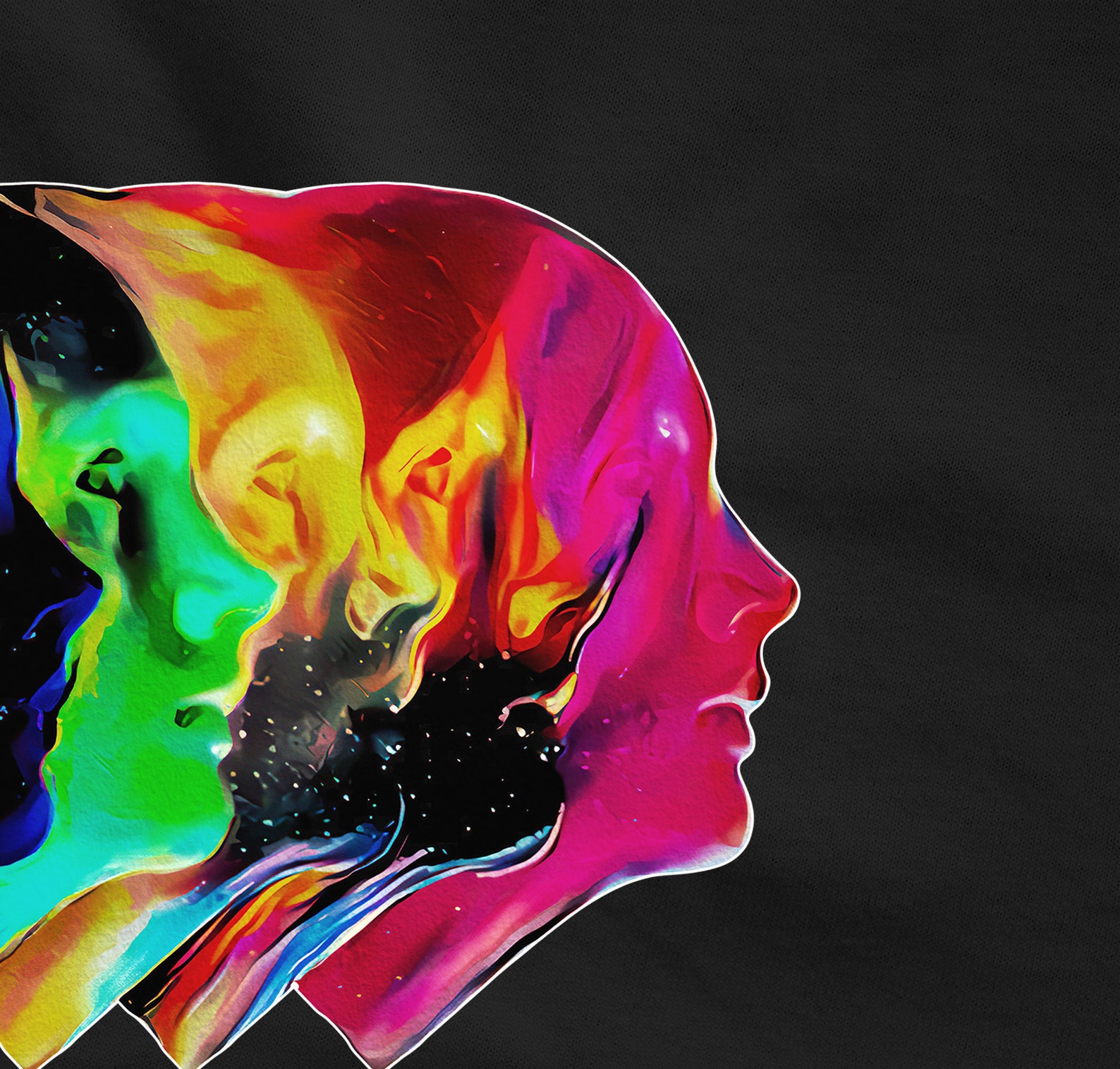 Trippy Cosmic Multi Portrait T-shirt - Etsy