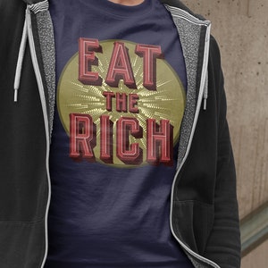 Throwback Wisecrack Vintage Retro Eat the Rich Graphic T-shirt - Etsy