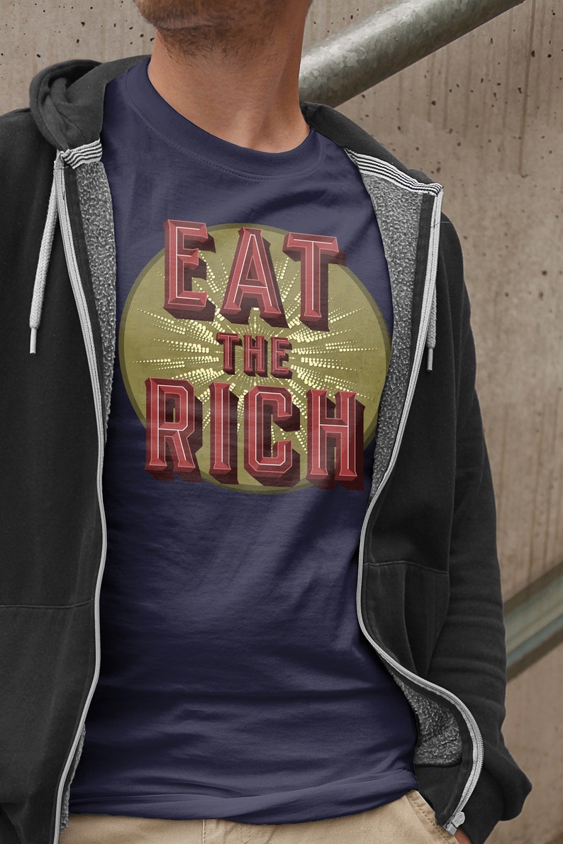Throwback Wisecrack Vintage Retro Eat the Rich Graphic T-shirt - Etsy