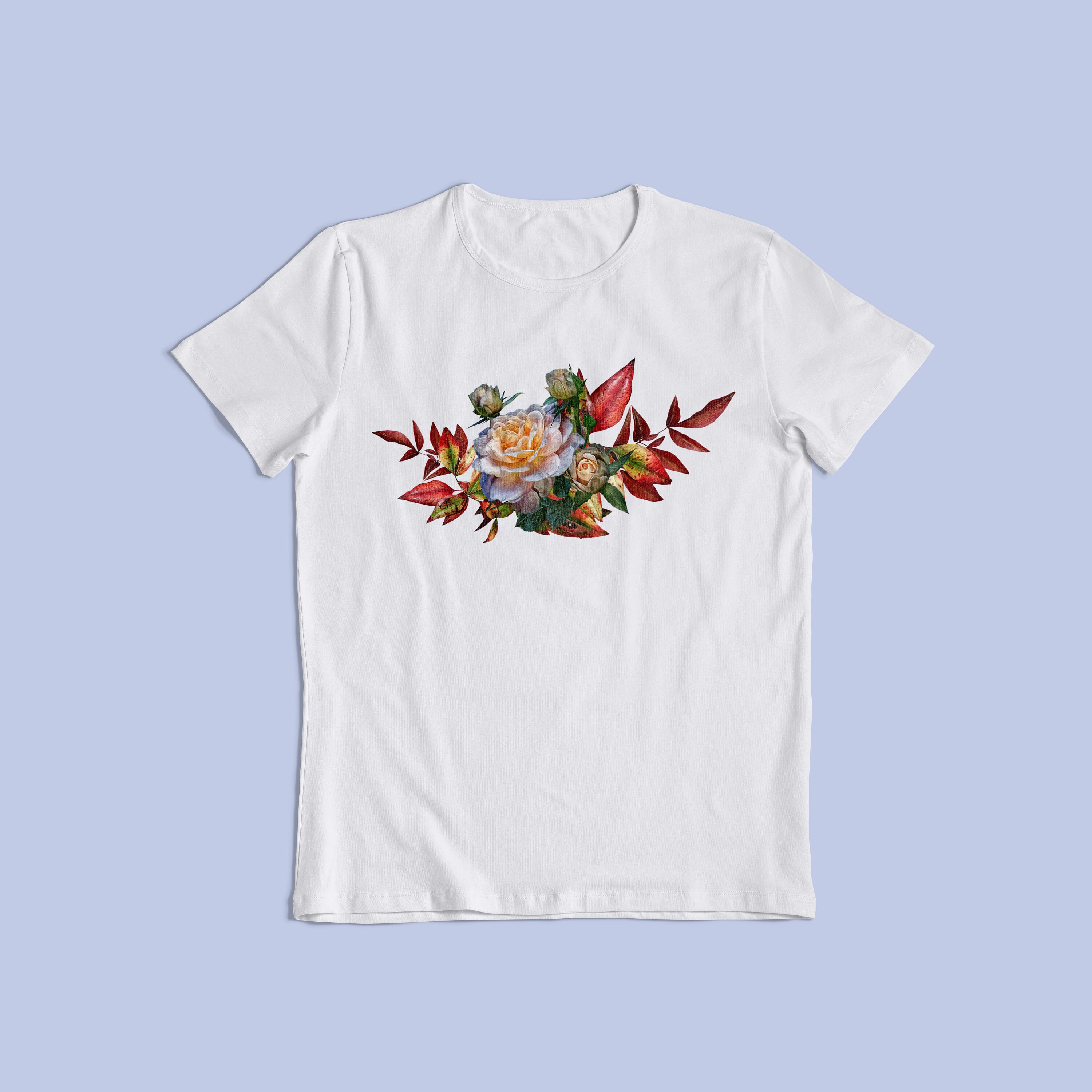 Botanical Graphic Shirt - Painted Floral Shirt - Women's Spring Flower ...