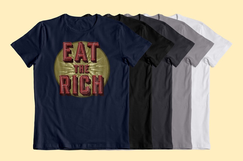 Throwback Wisecrack Vintage Retro Eat the Rich Graphic T-shirt - Etsy