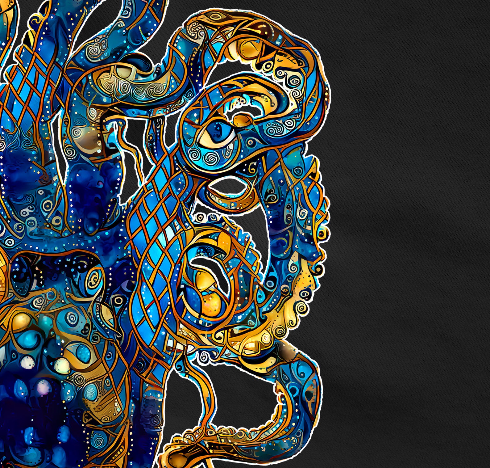 Trippy Psychedelic Painted Octopus T-Shirt | Etsy