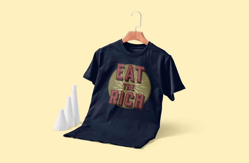Throwback Wisecrack Vintage Retro Eat the Rich Graphic T-shirt - Etsy
