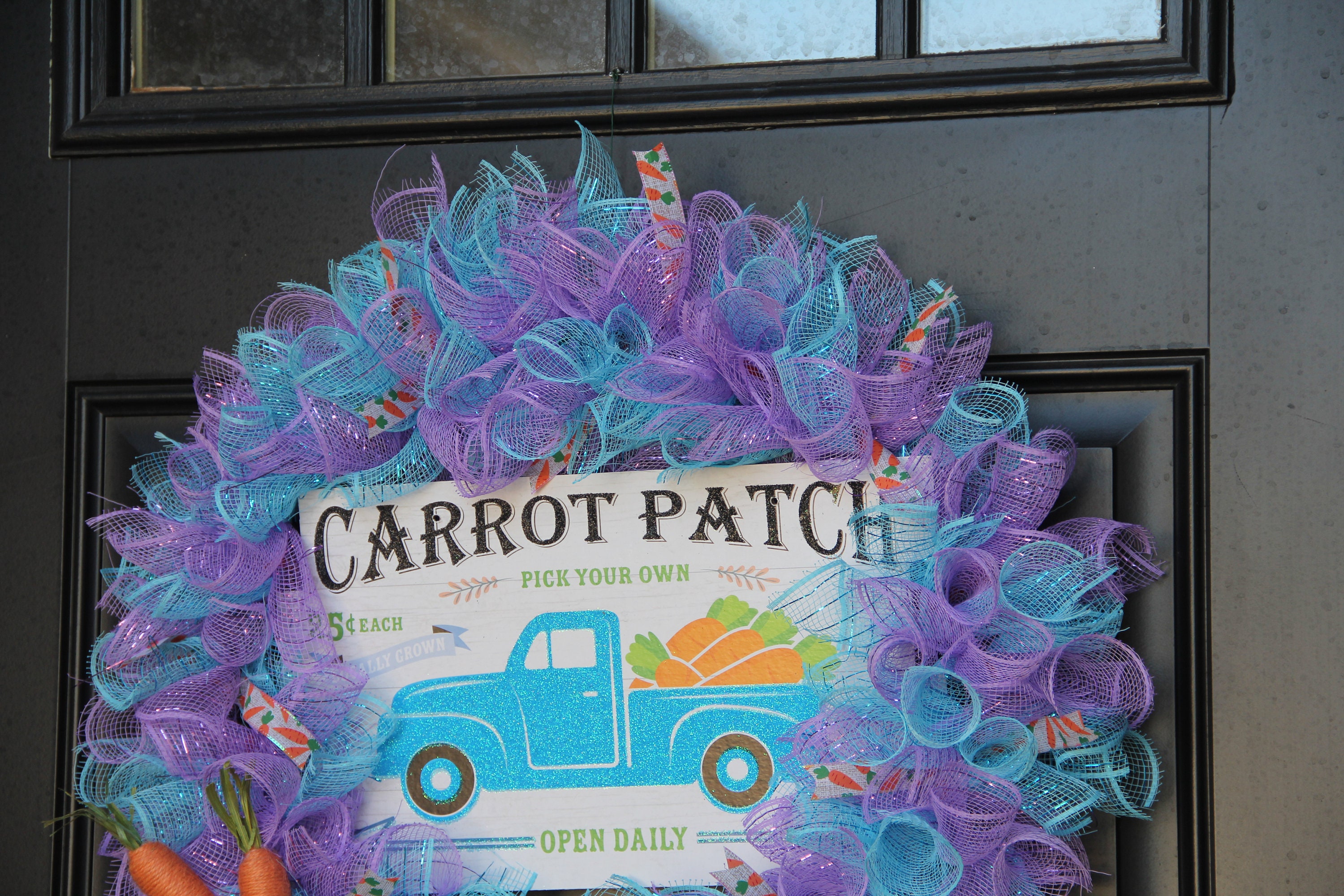Easter/spring Carrot Patch Wreath - Etsy