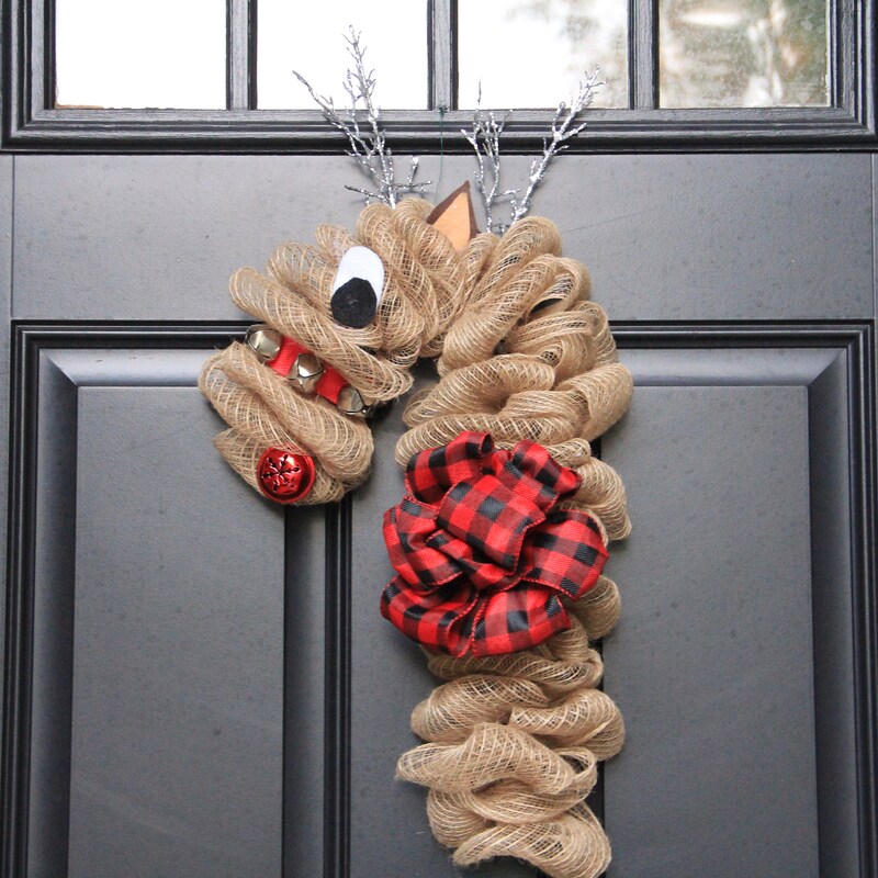 Reindeer Wreath - Etsy