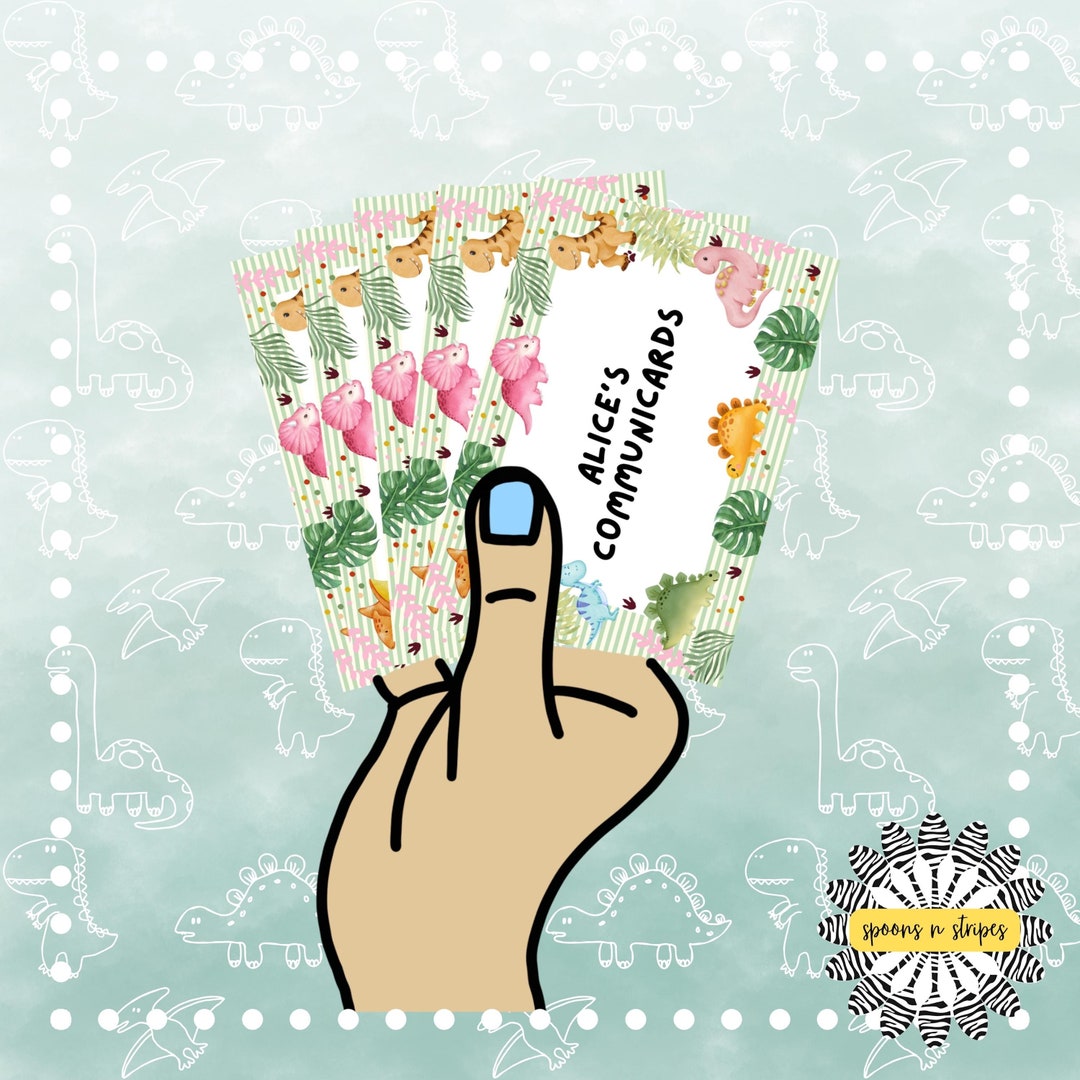 Dinosaur Communication Cards - Etsy