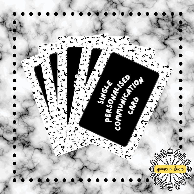 Single Personalised Communication Card - Etsy