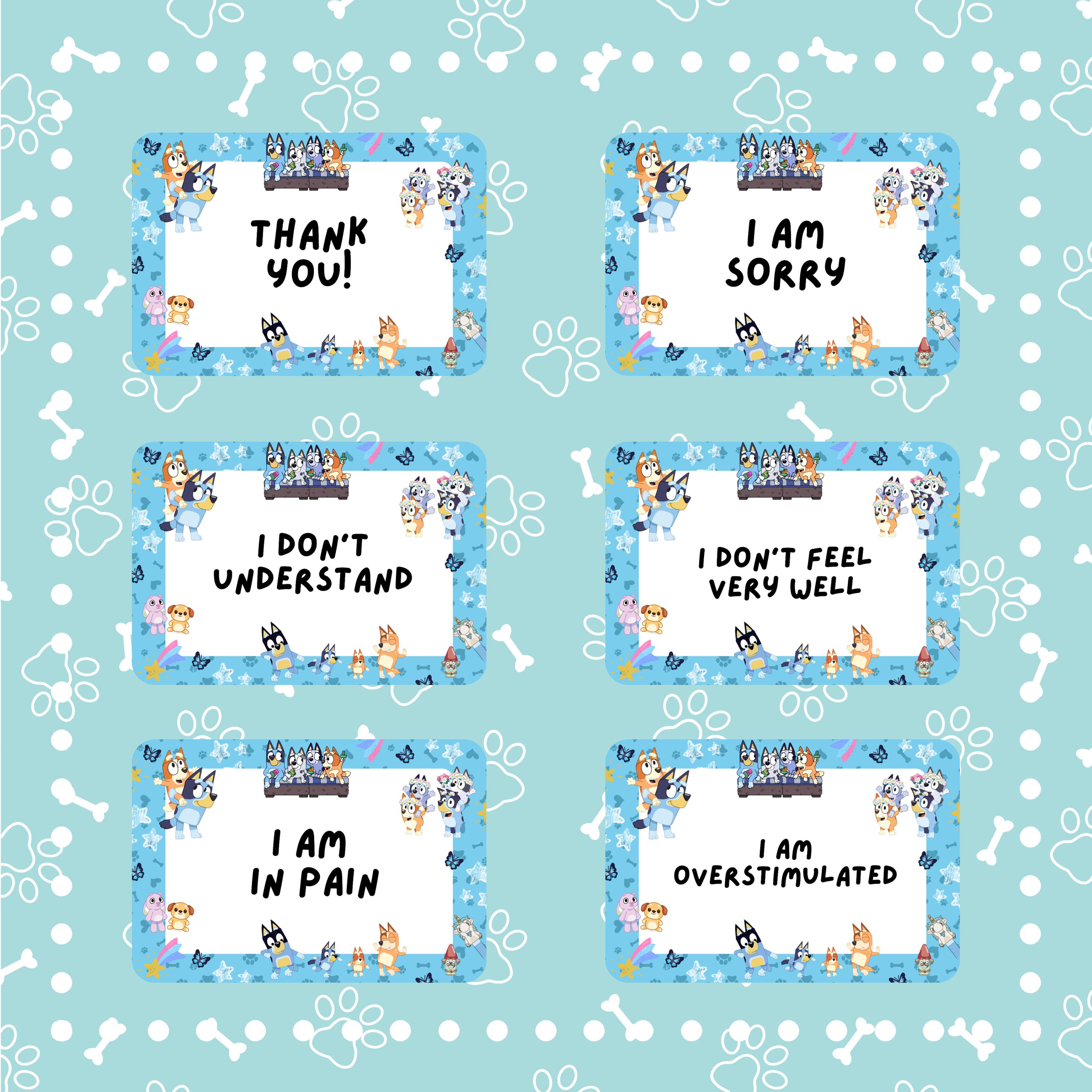 Bluey Communication Cards - Etsy Australia