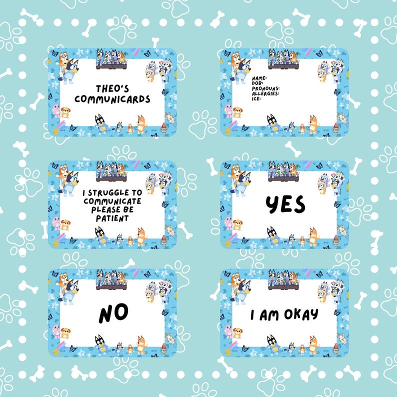 Bluey Communication Cards - Etsy Australia
