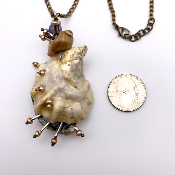 Handmade Shell Cluster Pendant Necklace - Gem