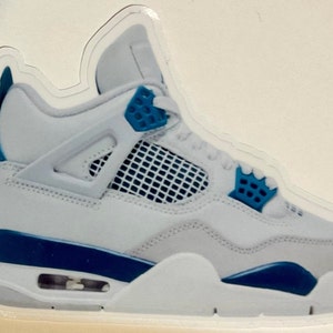 Air Jordan 4 Retro "military Blue" Sneaker Sticker - Etsy