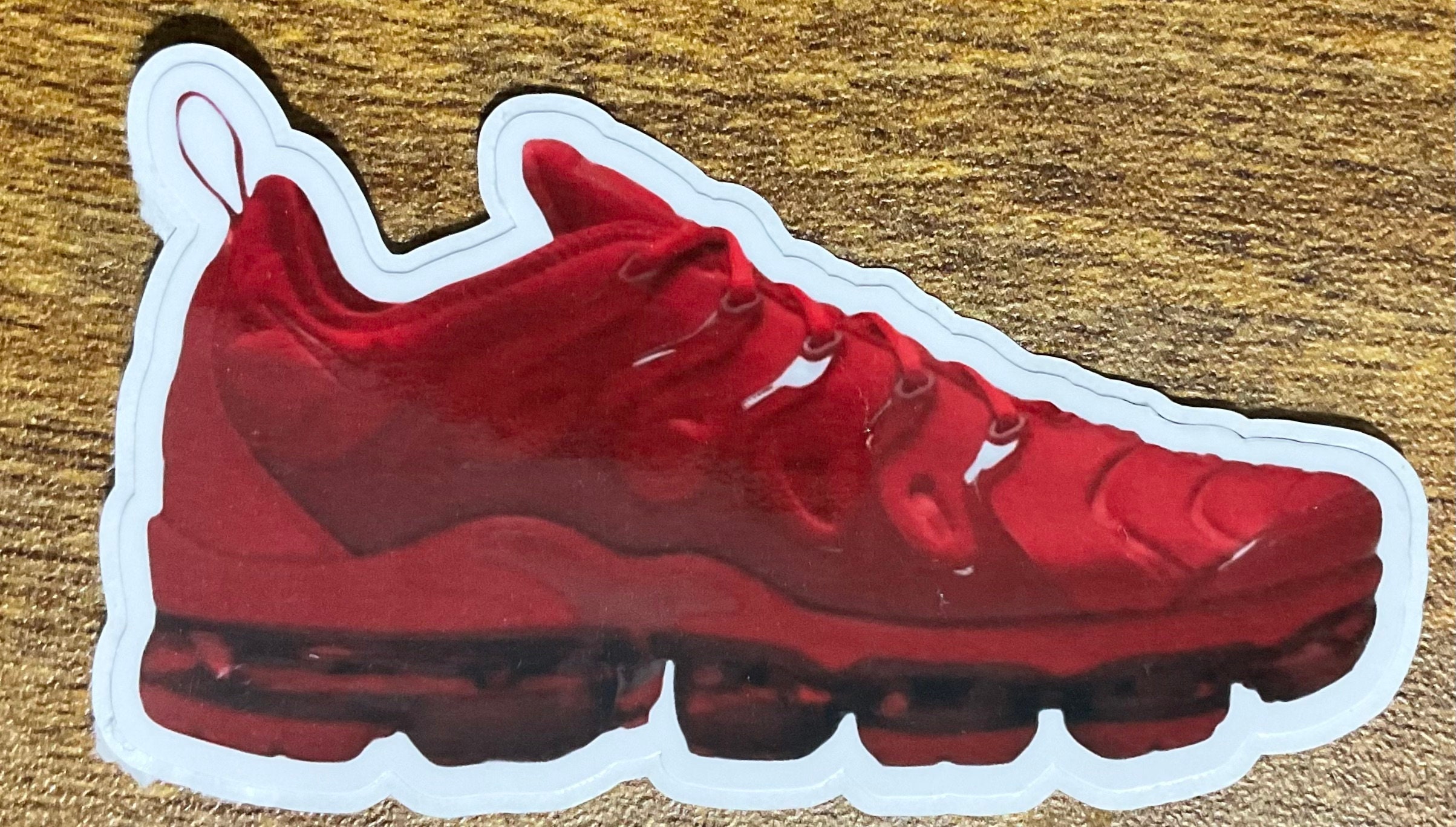 Air Vapormax Plus triple Red Sneaker Sticker - Etsy