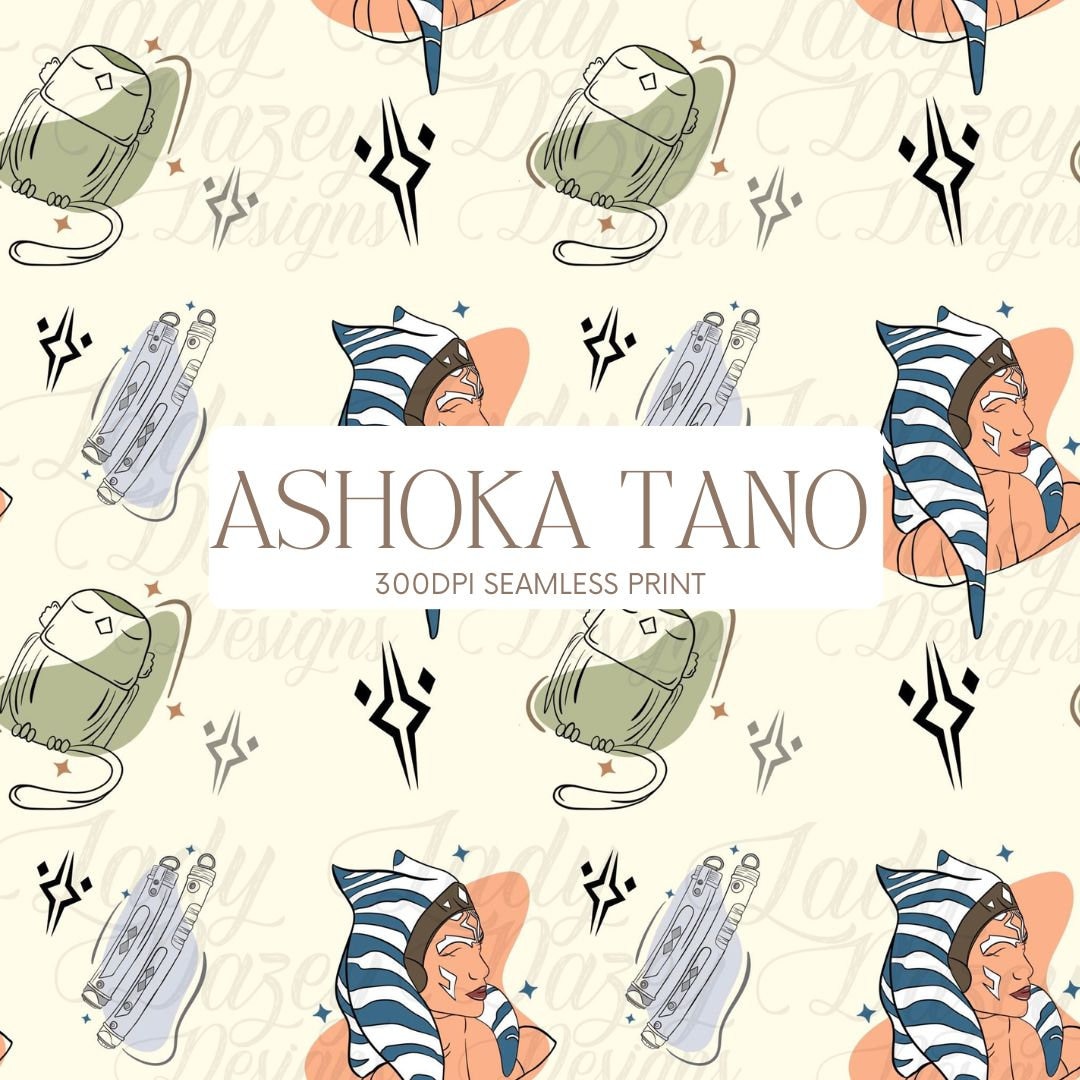 Ashoka Tano Seamless Digital Pattern Design for Paper Fabric - Etsy