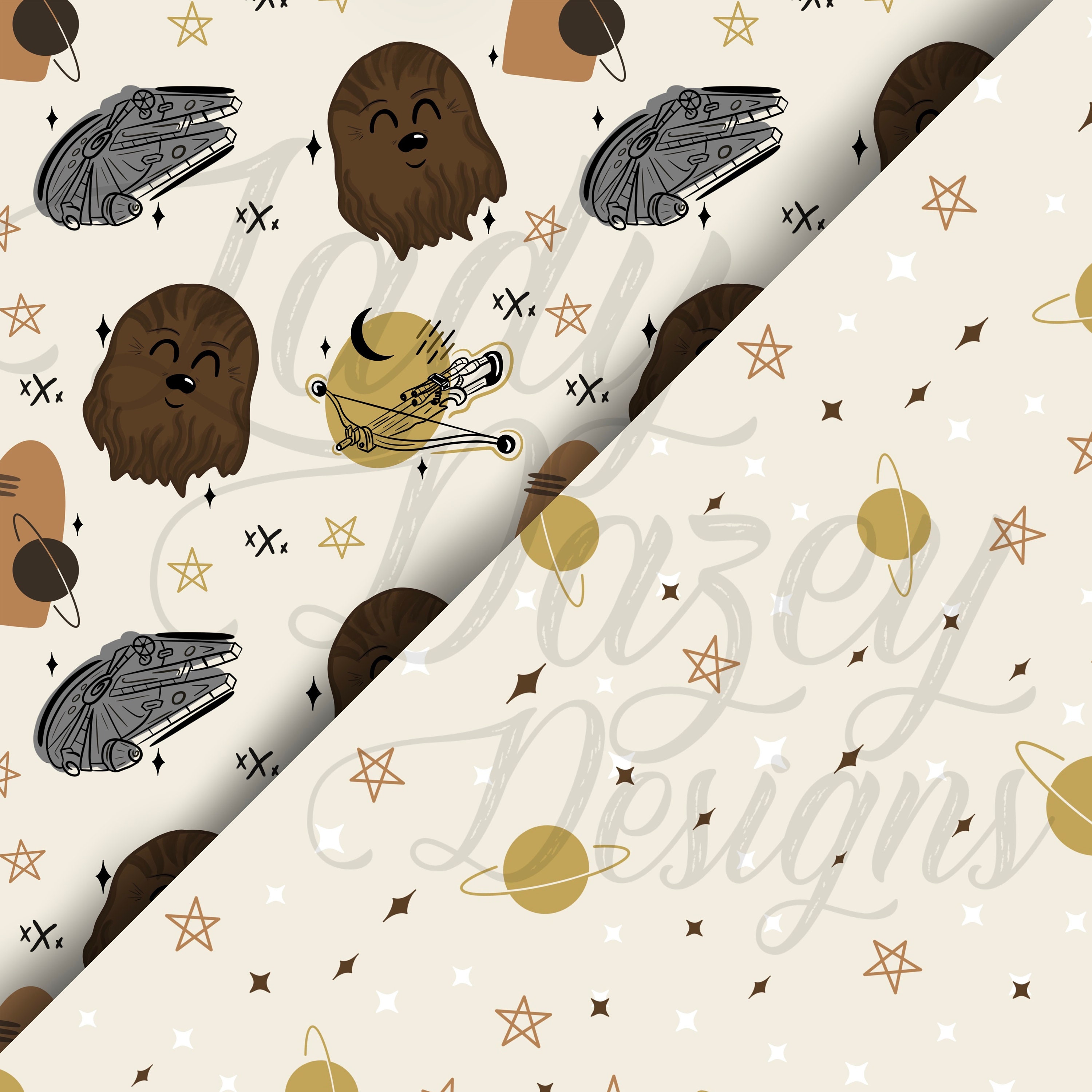 Boho Star Wars Seamless Patterns Digital Pattern Bundle Fabric - Etsy
