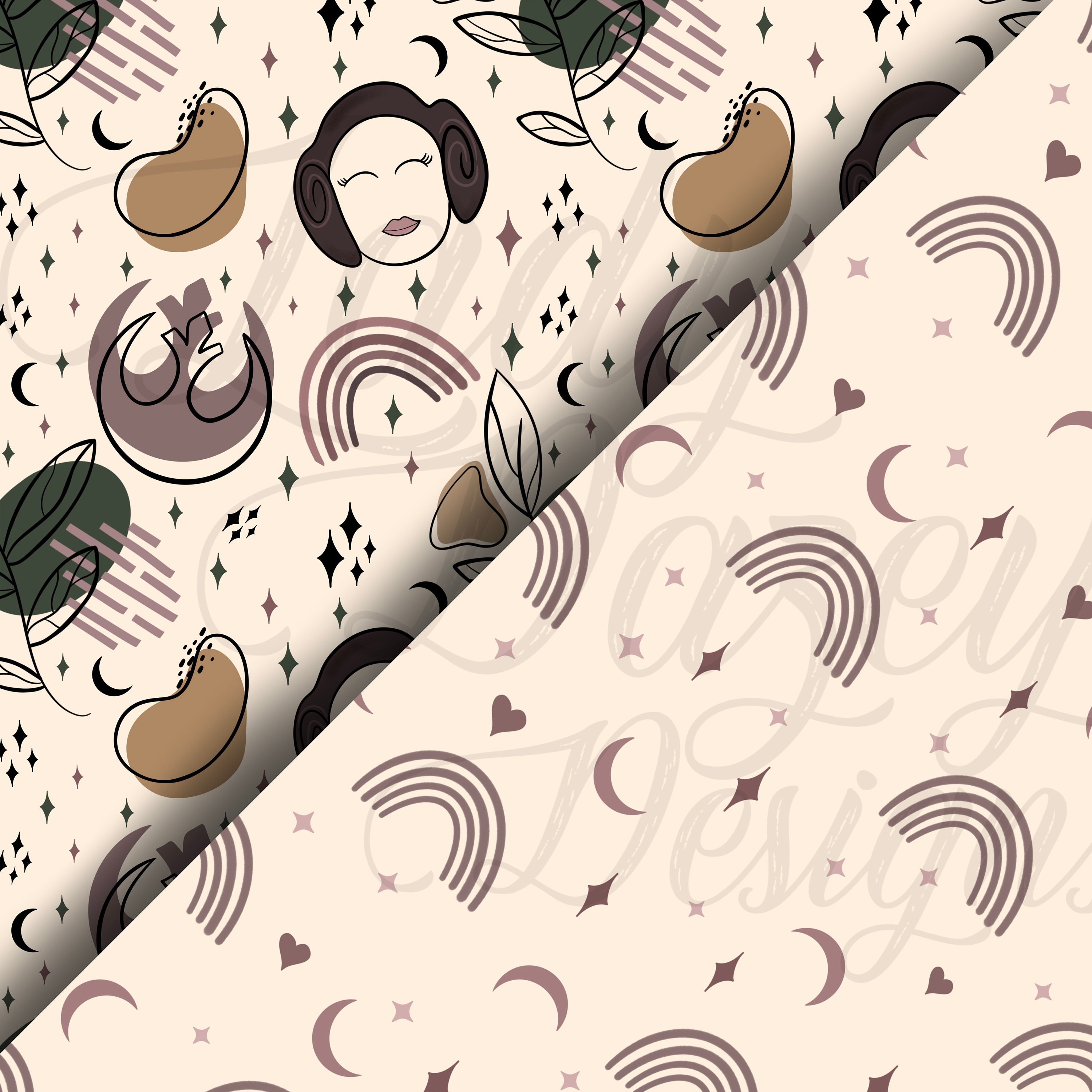 Boho Star Wars Seamless Patterns Digital Pattern Bundle Fabric - Etsy
