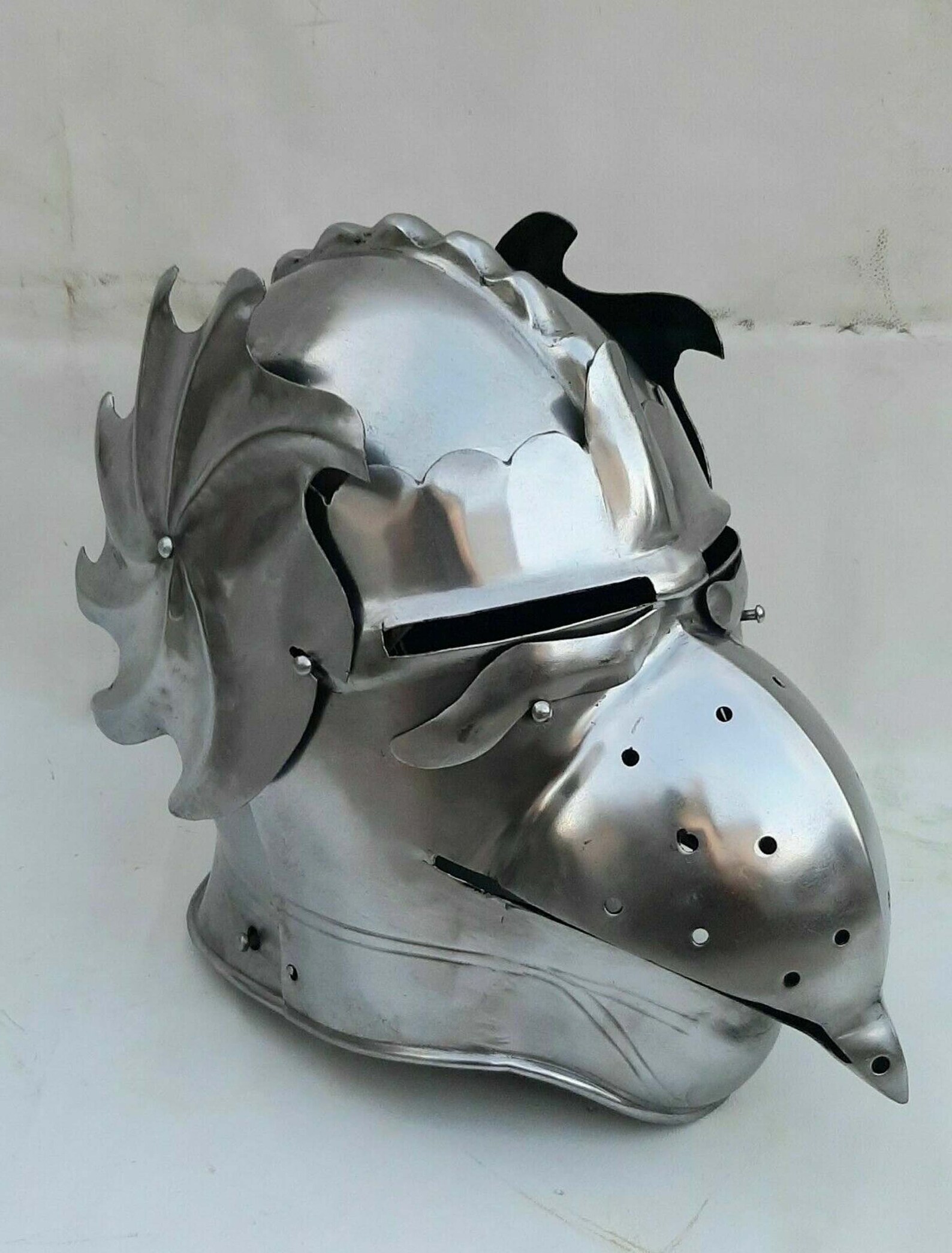 Medieval Armor Helmet with grotesque face Beautiful finish | Etsy