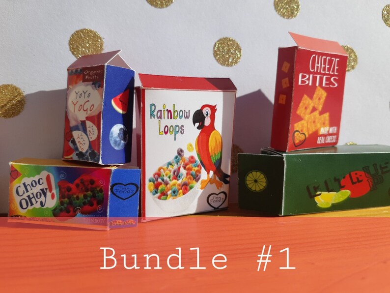 5 Pcs Bundle Barbie Sized Food Boxes Tiny Foodz Barbie - Etsy