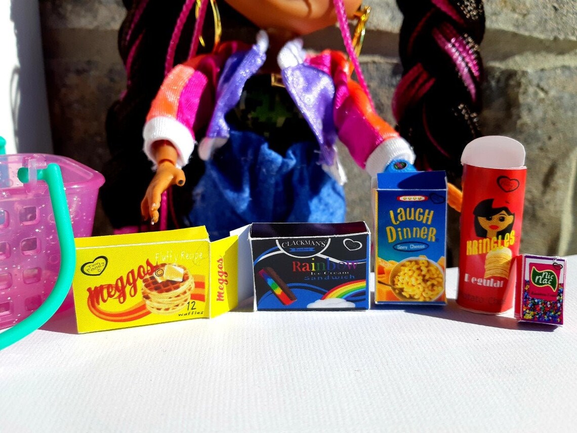 5 Pcs Bundle Barbie Sized Food Boxes Tiny Foodz Barbie pretend food ...