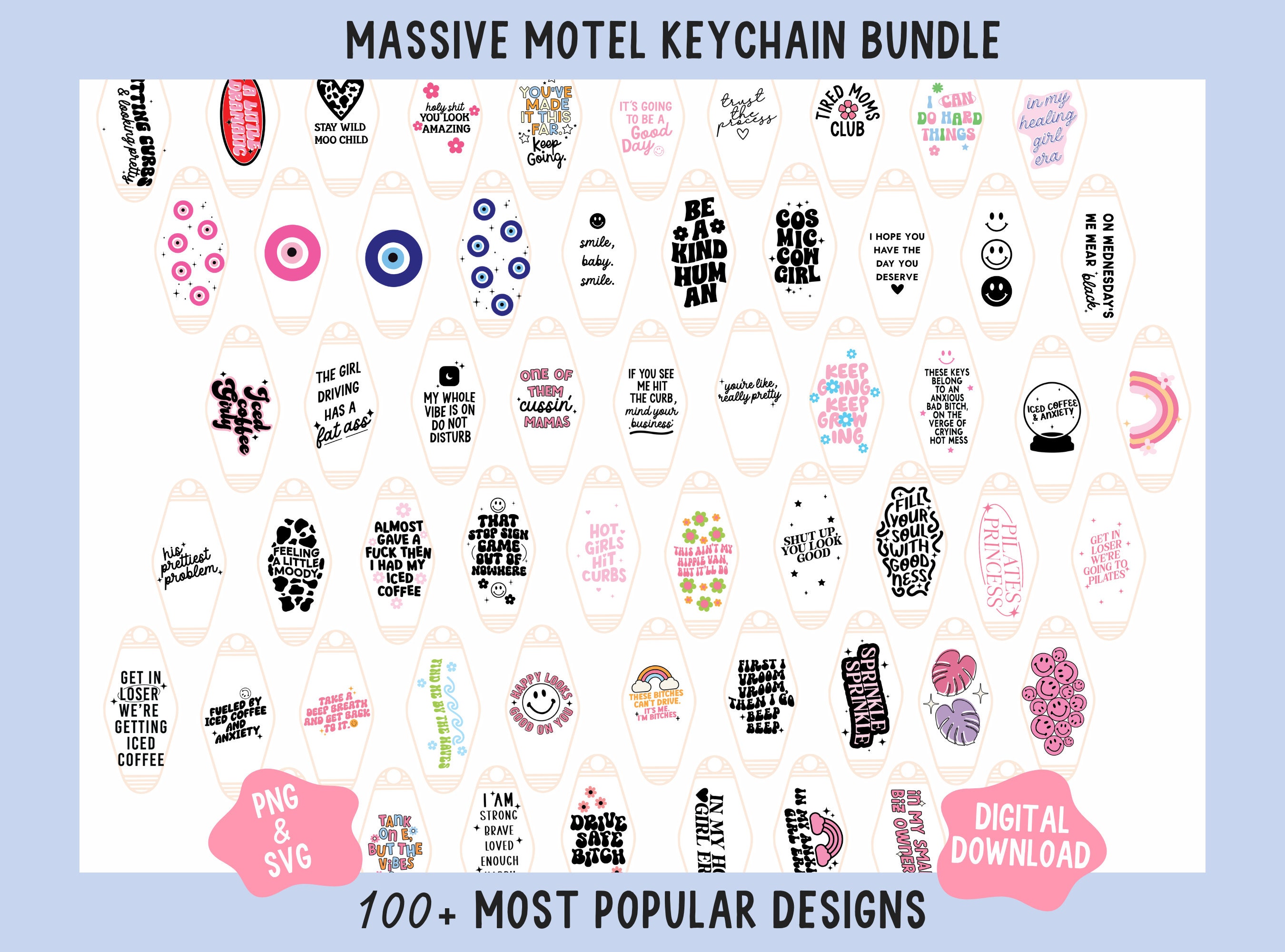 Motel Keychain SVG Bundle: Retro Hotel Designs (digital Download) - Etsy