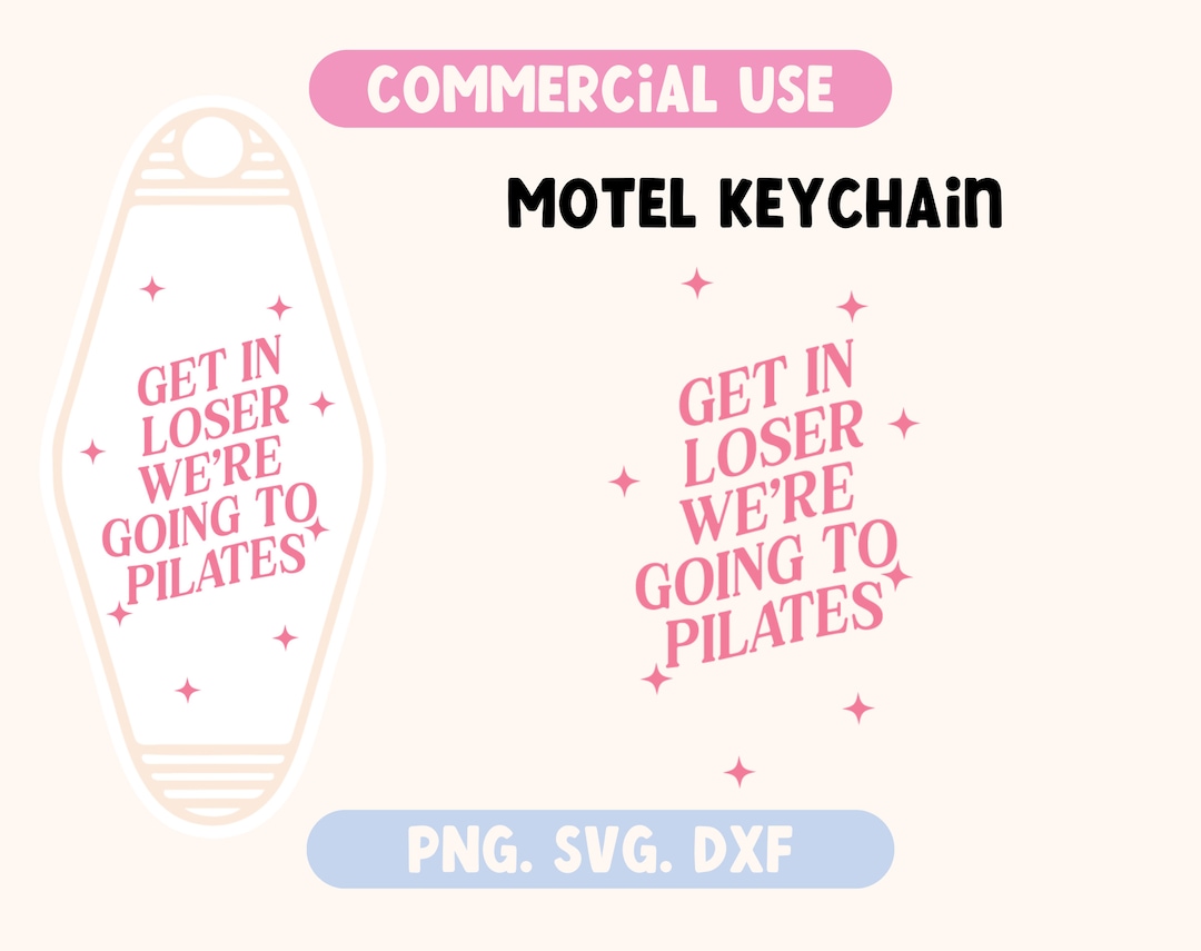 Pilates Motel Keychain SVG: Funny Car Decal (digital Files) - Etsy