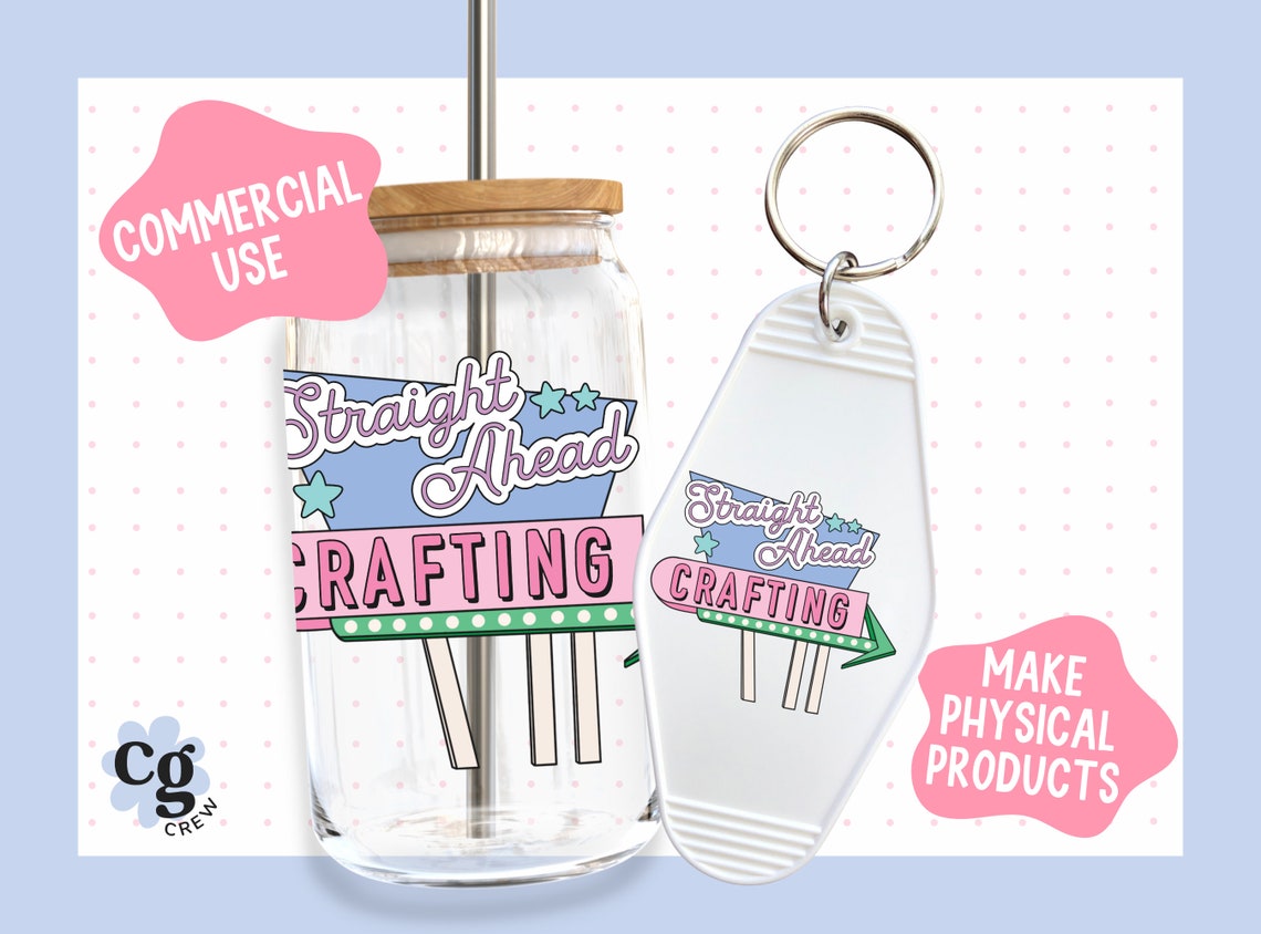 Retro Crafting Motel Sign PNG File | Trendy Crafting Sublimation Design ...