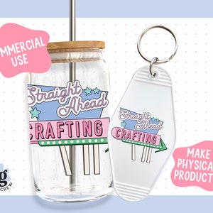 Retro Crafting Motel Sign PNG File | Trendy Crafting Sublimation Design ...