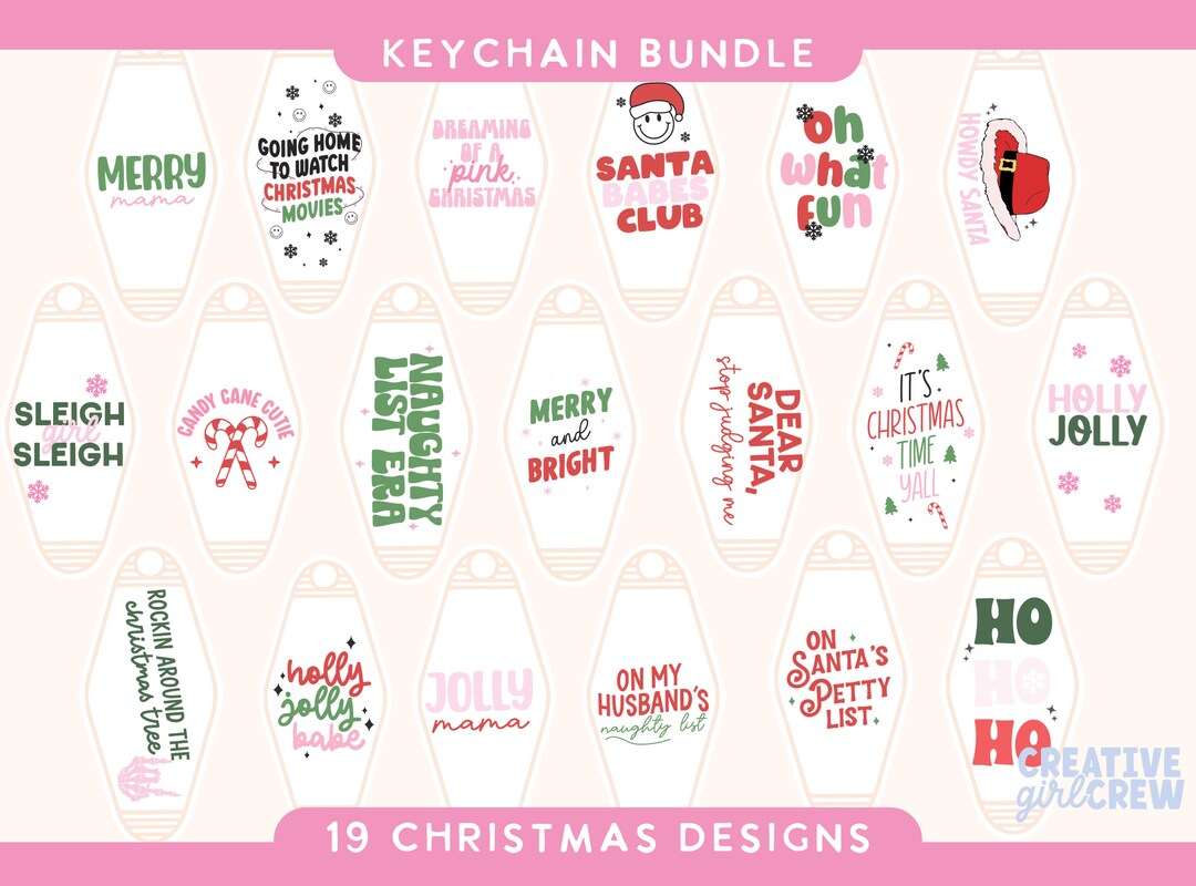 Christmas Motel Keychain SVG Bundle: Holiday Designs (digital Download ...
