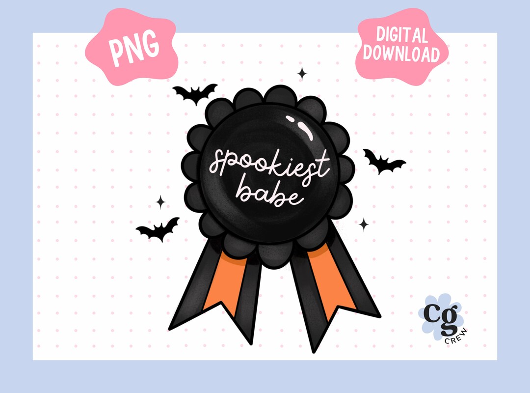 Spookiest Babe Award PNG | Trendy Spooky Halloween Sublimation Design ...