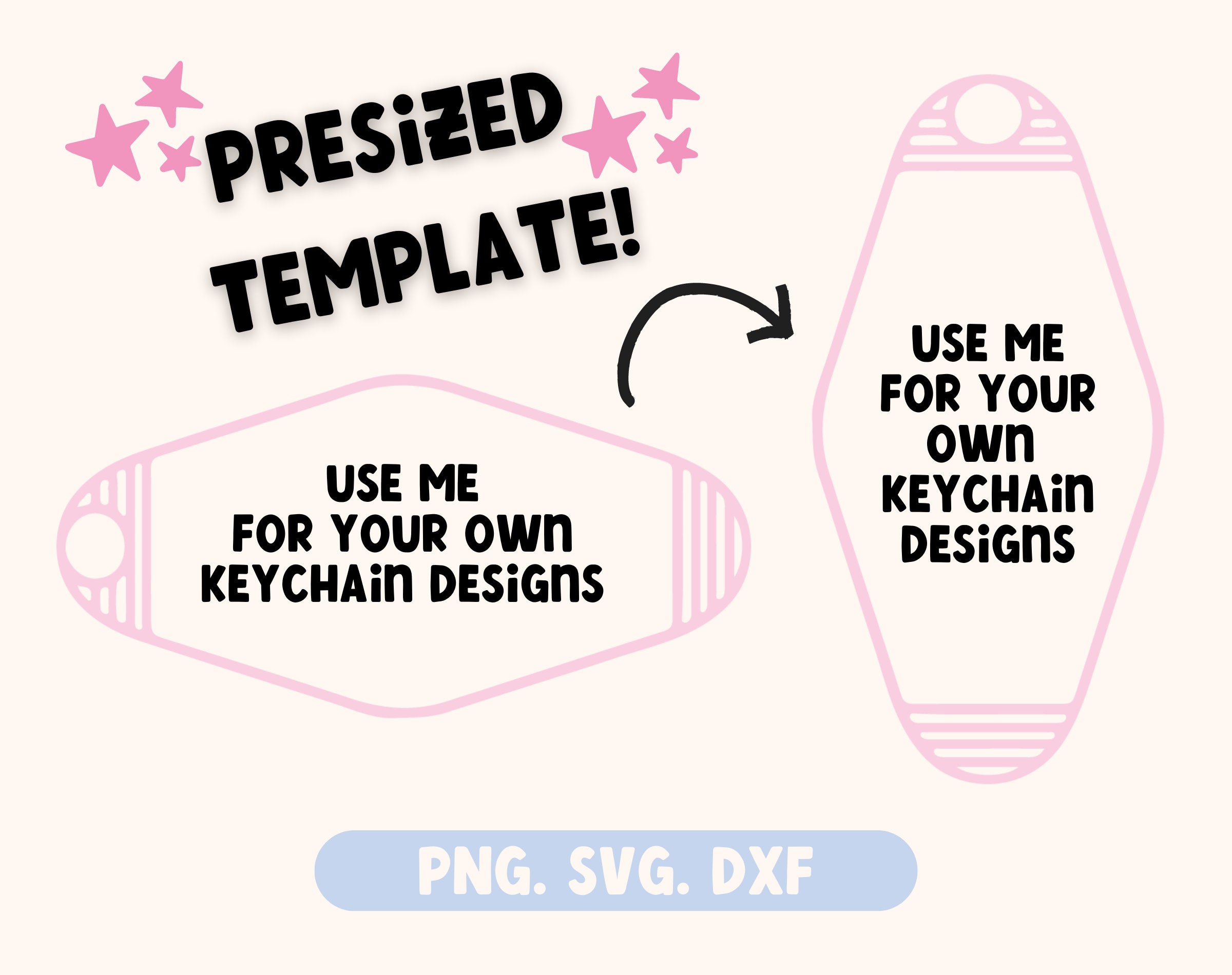 Motel Keychain Template Presized | SVG Files for Cricut | Hotel ...