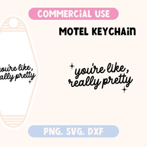 Positive Motel Keychain SVG | SVG Files for Cricut | Hotel Keychain Svg ...