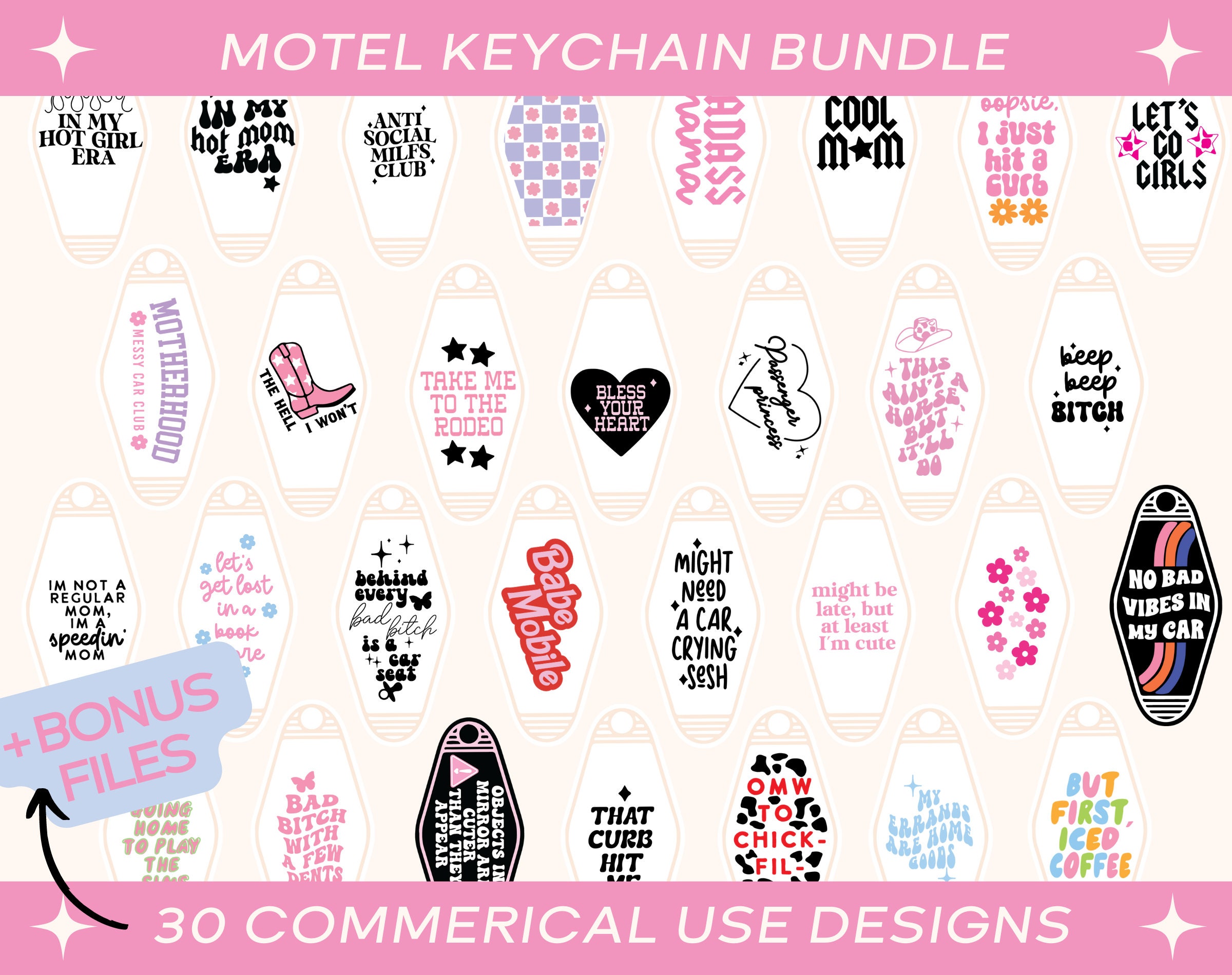 Motel Keychain SVG BUNDLE Cricut Cut Files Hotel Keychain - Etsy UK