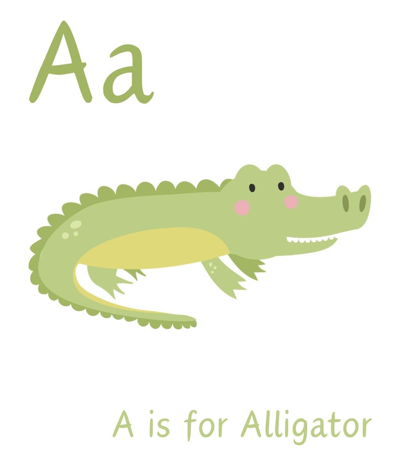 A is for Alligator Worksheets - Etsy