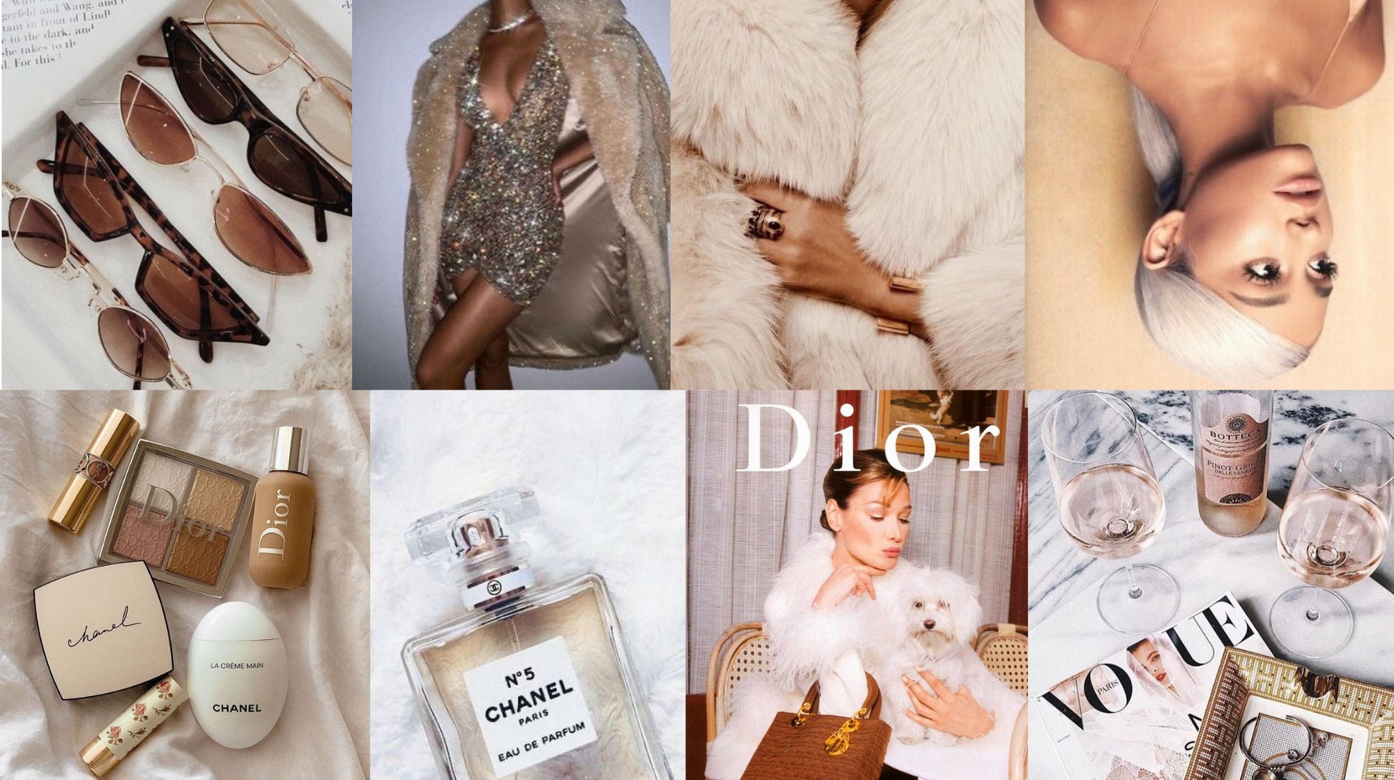 Neutral Boujee Aesthetic Wall Collage Kit 100 Photos - Etsy