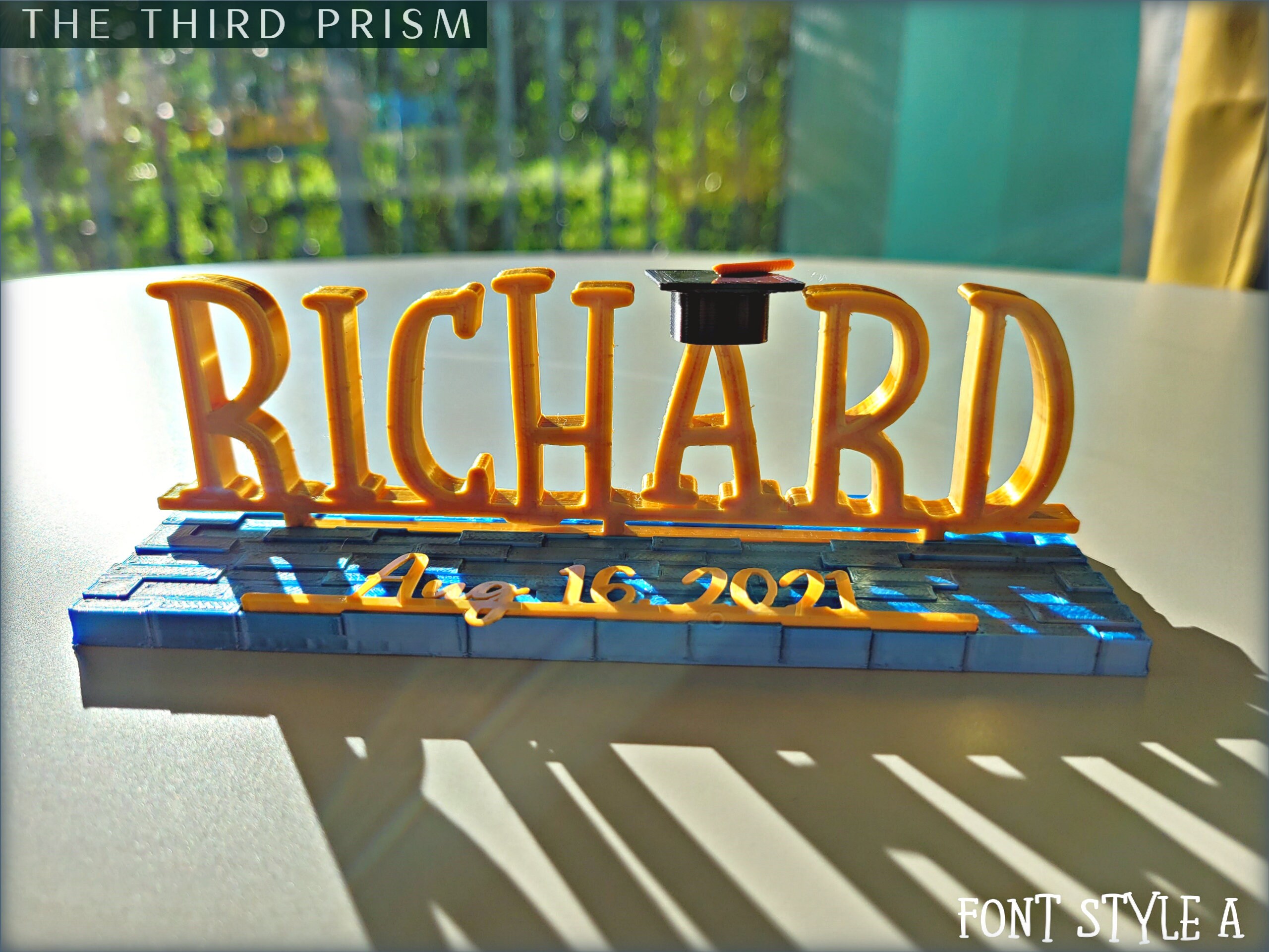 Graduation Name Plate With Graduation Date and Hat | Etsy