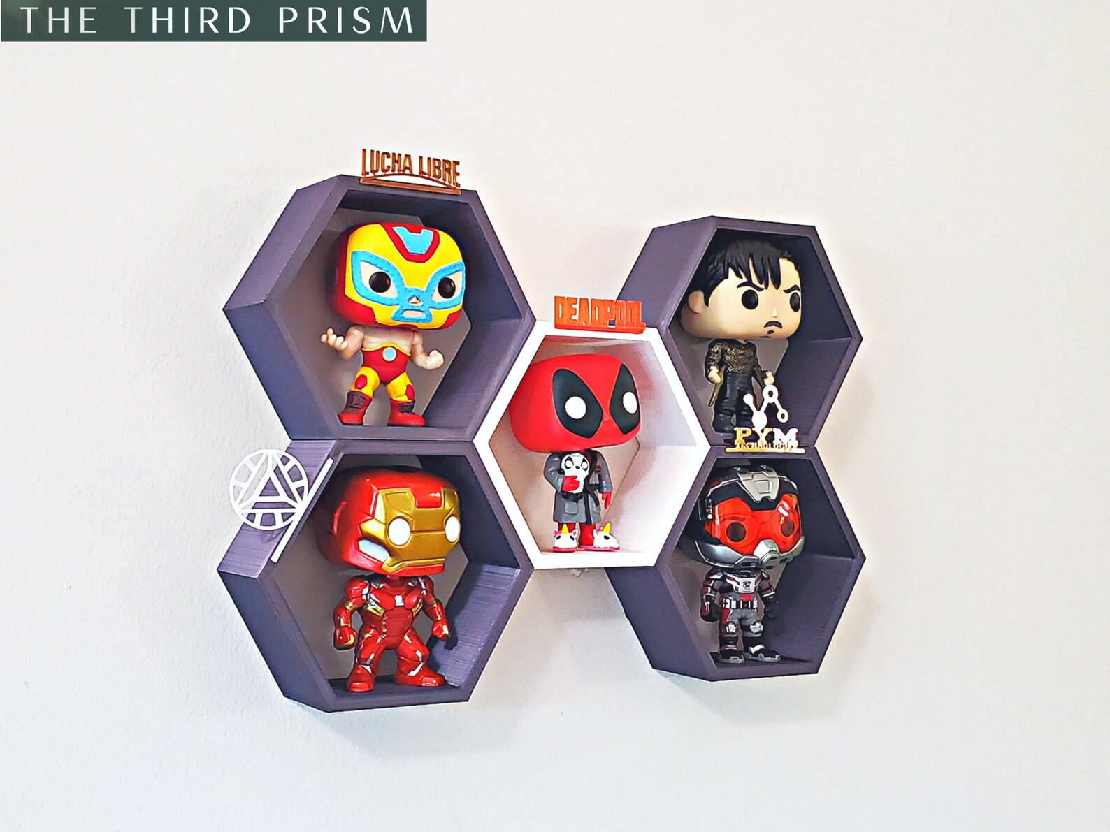 Funko POP Wall Mount Display Stand/holder 4 & 6 Pops Includes Name/logo ...