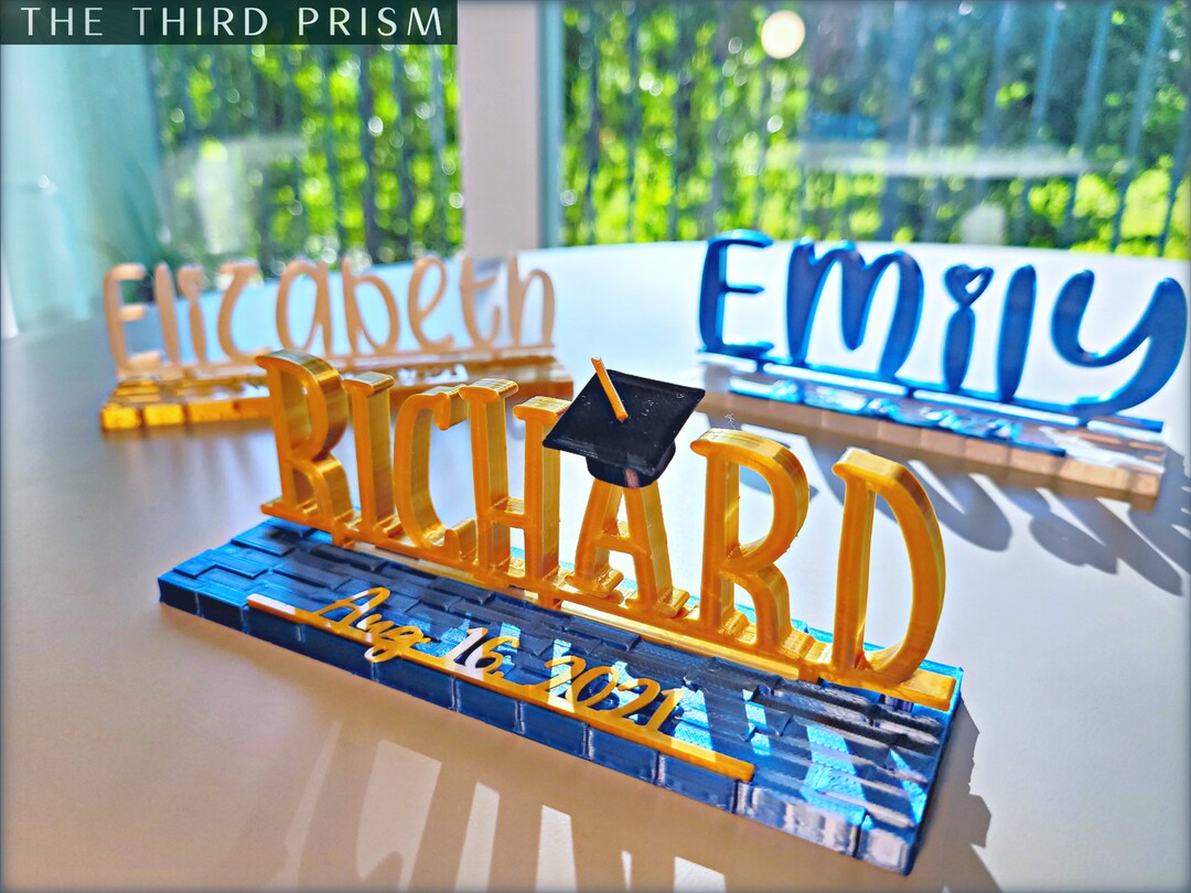Graduation Name Plate With Graduation Date and Hat | Graduation Gift ...